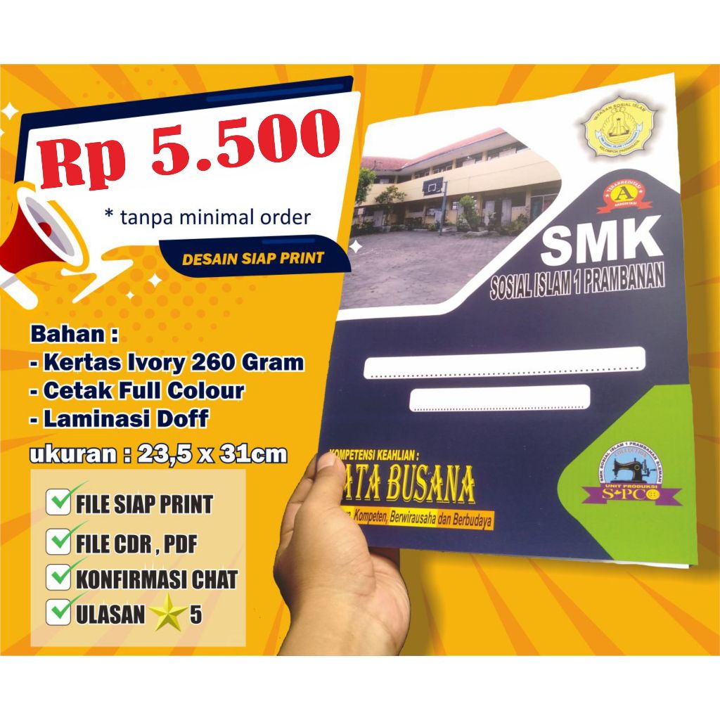 Jual MAP Folder untuk kertas A4 laminasi doff / glossy Tanpa minimal ...