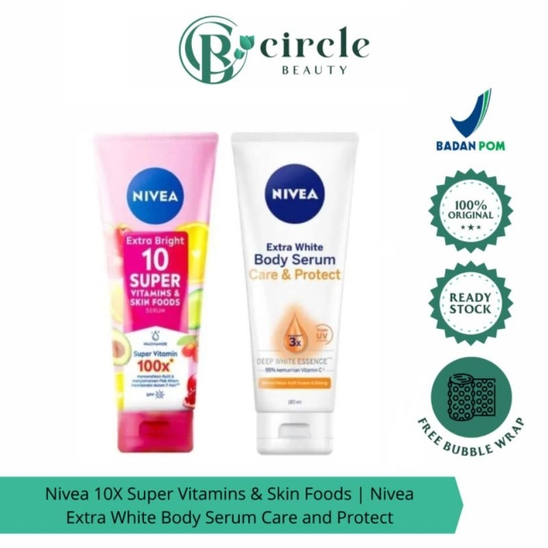 Jual Nivea Extra Bright Body Serum 10 Super Vitamins & Skin Foods ...