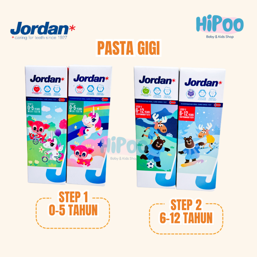 Jual Pasta Gigi Jordan Step 1 dan 2 - Pasta Gigi Jordan Baby Anak ...