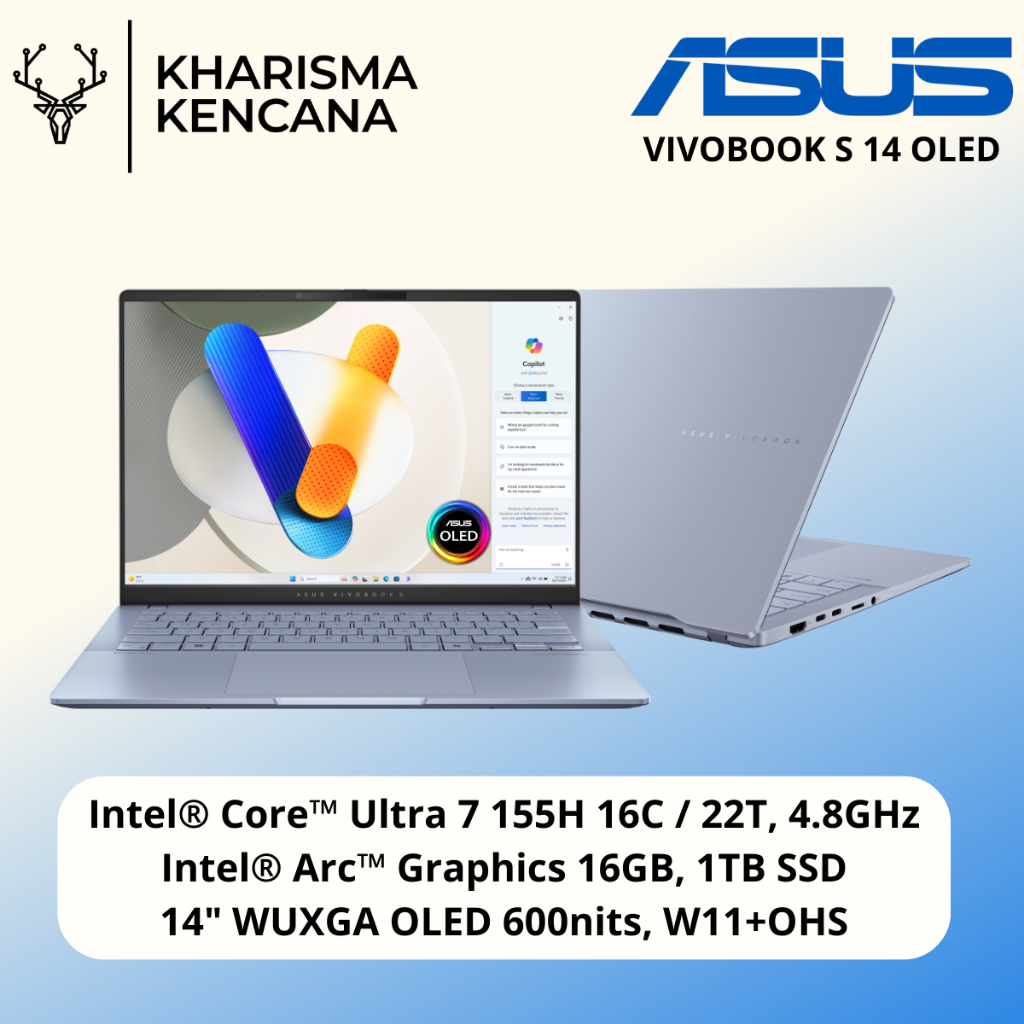Jual ASUS VIVOBOOK S 14 OLED S5406MA ULTRA 7 155H 16GB 1TB 14" WUXGA ...