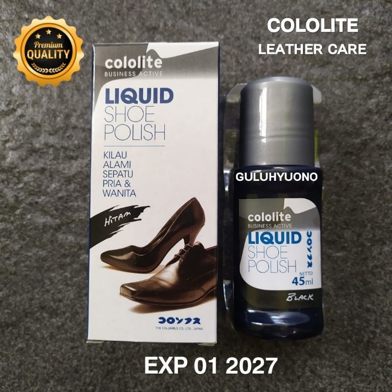Jual COLOLITE LIQUID SHOE POLISH "Semir Cair" HITAM 45ml (EXTRA KARDUS ...
