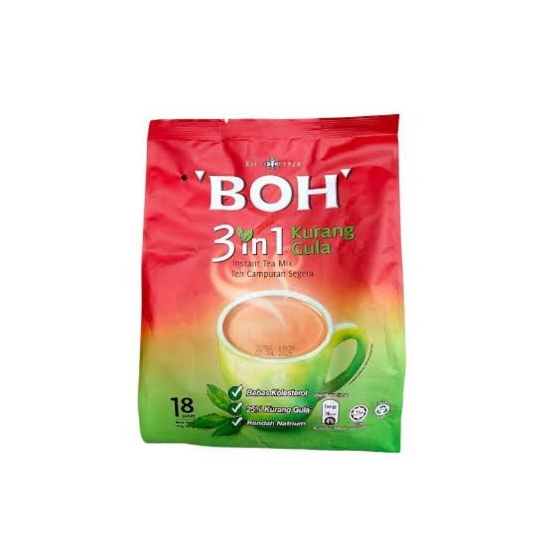 Jual Boh 3in1 Kurang Gula instant Tea Mix Less Sugar | Shopee Indonesia