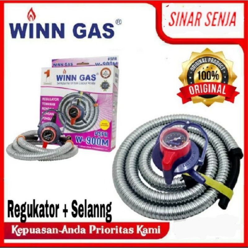 Jual PAKET SELANG REGULATOR WIN GAS W 900 M ANTI BOCOR | Shopee Indonesia