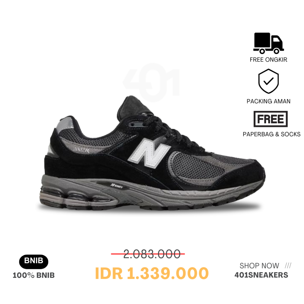 Jual Sepatu NB 2002R Black Auhtentic 100% BNIB | Shopee Indonesia