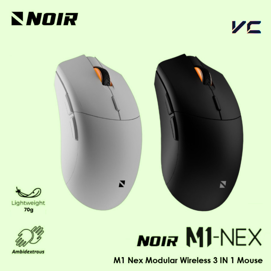 Jual Noir M1 Nex Lightweight Wireless 3in1 Mouse Gaming Ergonomis ...