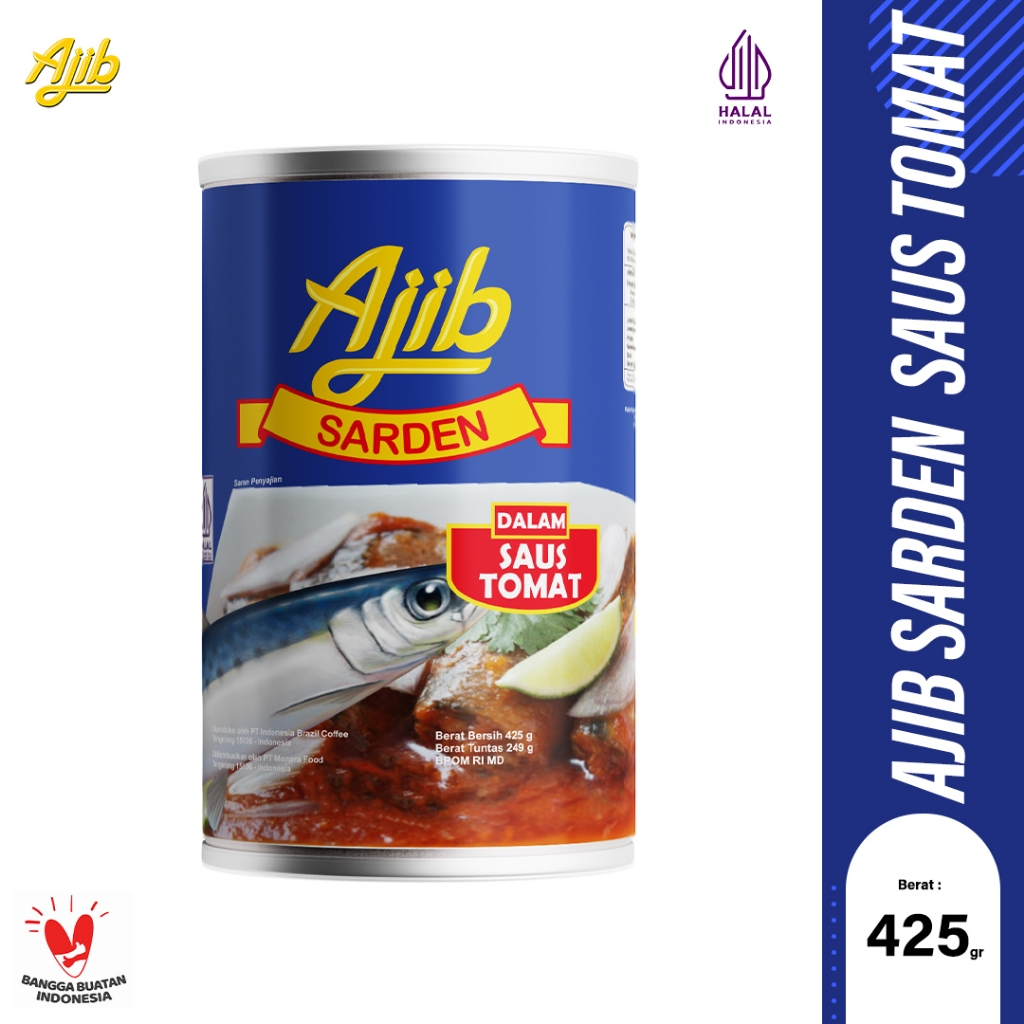Jual Ajib Sarden Saus Tomat 425gr | Shopee Indonesia