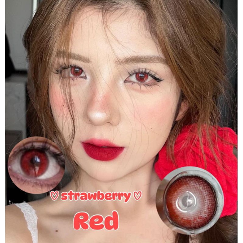 Jual STRAWBERRY RED HANYA NORMAL / DOUYIN / ANIME SOFTLENS | Shopee ...