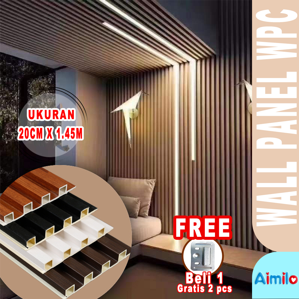 Jual WALL WPC WOOD PANEL WALLPANEL WPC PVC KAYU DINDING UKURAN 1,45 ...