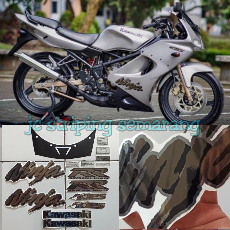 Jual striping ninja rr cbu 2003 silver (bahan chrome & transparan bisa ...