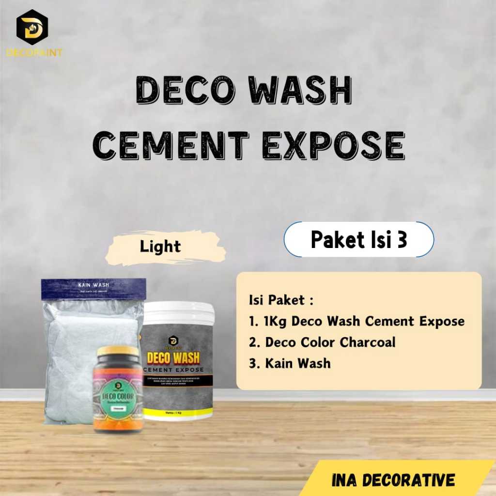 Jual (ISI 3) Cat Industrial Semen Ekspos | Deco Wash Cement Expose ...