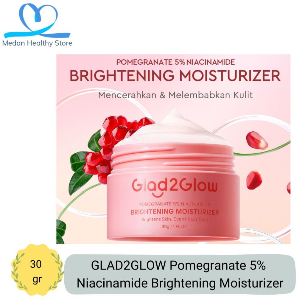 Jual GLAD2GLOW G2G Pomegranate 5% Niacinamide Brightening Moisturizer ...