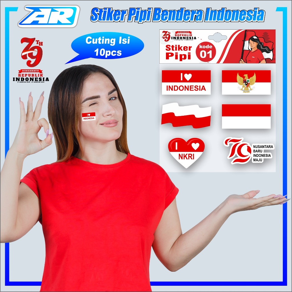 Jual Stiker Pipi Bendera - Sticker Setiker Bendera Pipi Merah Putih ...