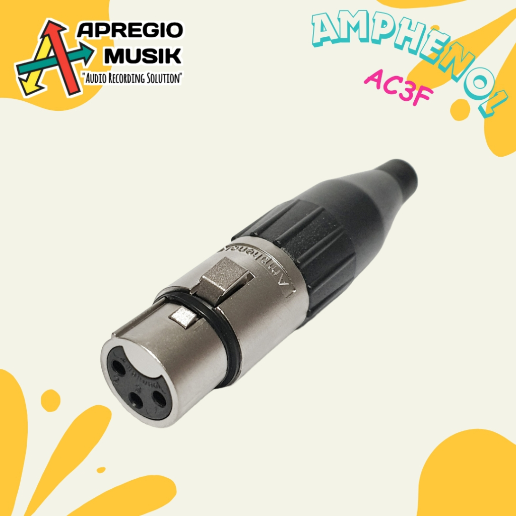 Jual Jack Microphone Amphenol AC3F AC3M Canon XLR Male Female Low Noise ...