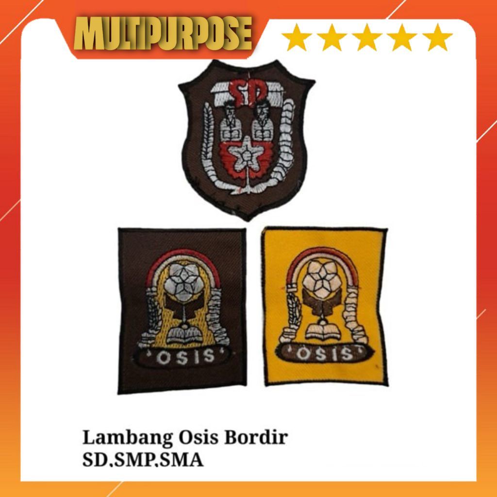 Jual BORDIR LOGO OSIS SEKOLAH SD SMP SMA / LAMBANG OSIS SEKOLAH ...