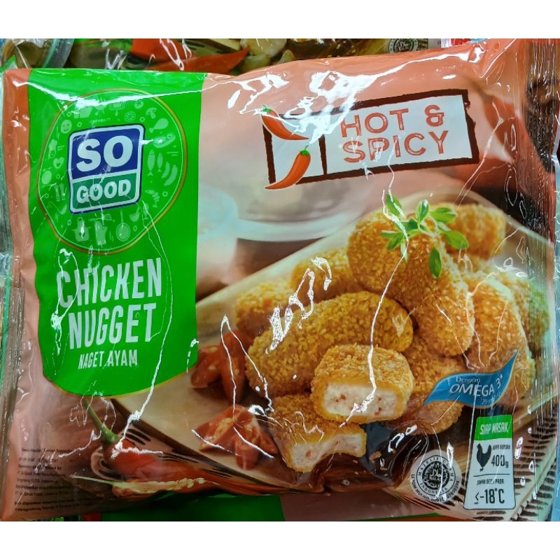 Jual So Good Chicken Nuget Nuget Ayam Hot And Spicy 400g Hm Shopee