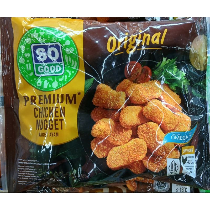Jual So Good Premium Chicken Nuget Nuget Ayam Original 400g - HM | Shopee Indonesia