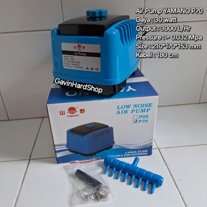 Jual Air Pump Aerator Blower Pompa Udara Kolam Aquarium YAMANO P70 ...