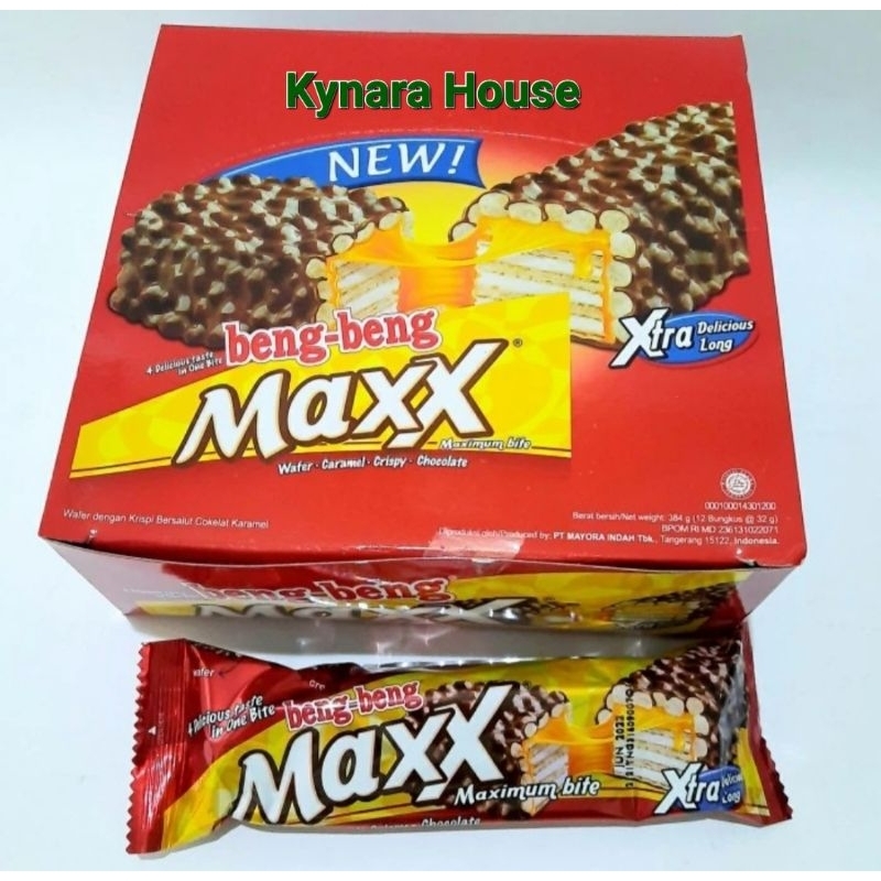 Jual Beng Beng Maxx Wafer Chocolate Box 12x32gr | Shopee Indonesia