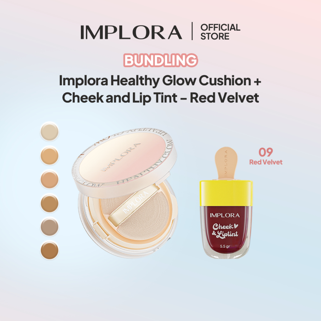Jual [BUNDLING] Implora Healthy Glow Cushion + Implora Cheek & Lip Tint ...