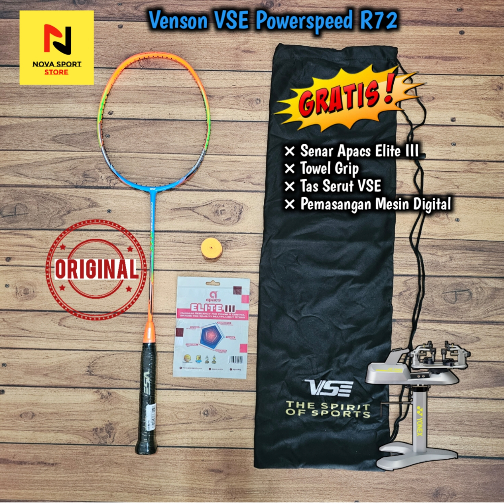 Jual Raket Badminton Venson VSE Power Speed R72 (Orange) | Shopee Indonesia