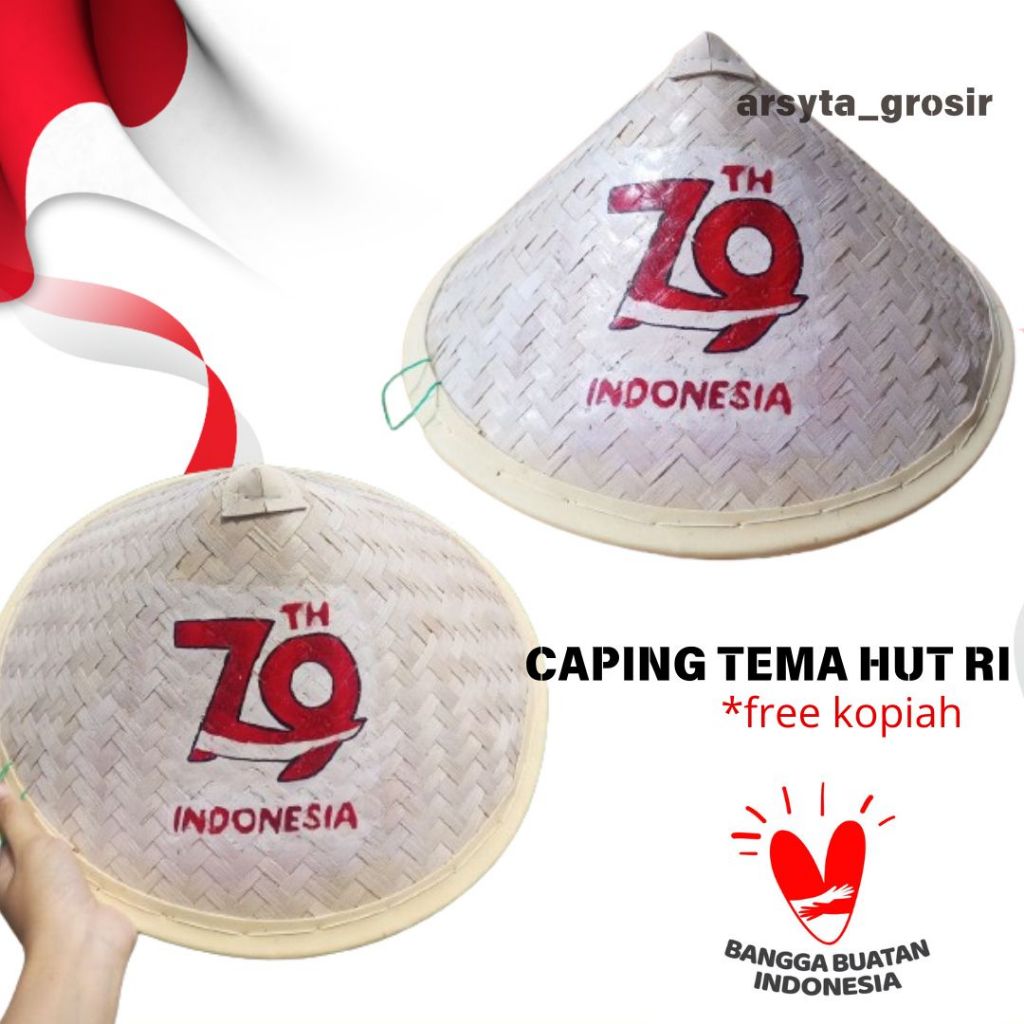 Jual Topi Caping Hias Tema HUT RI KE 79/Caping Lukis Untuk Agustusan ...