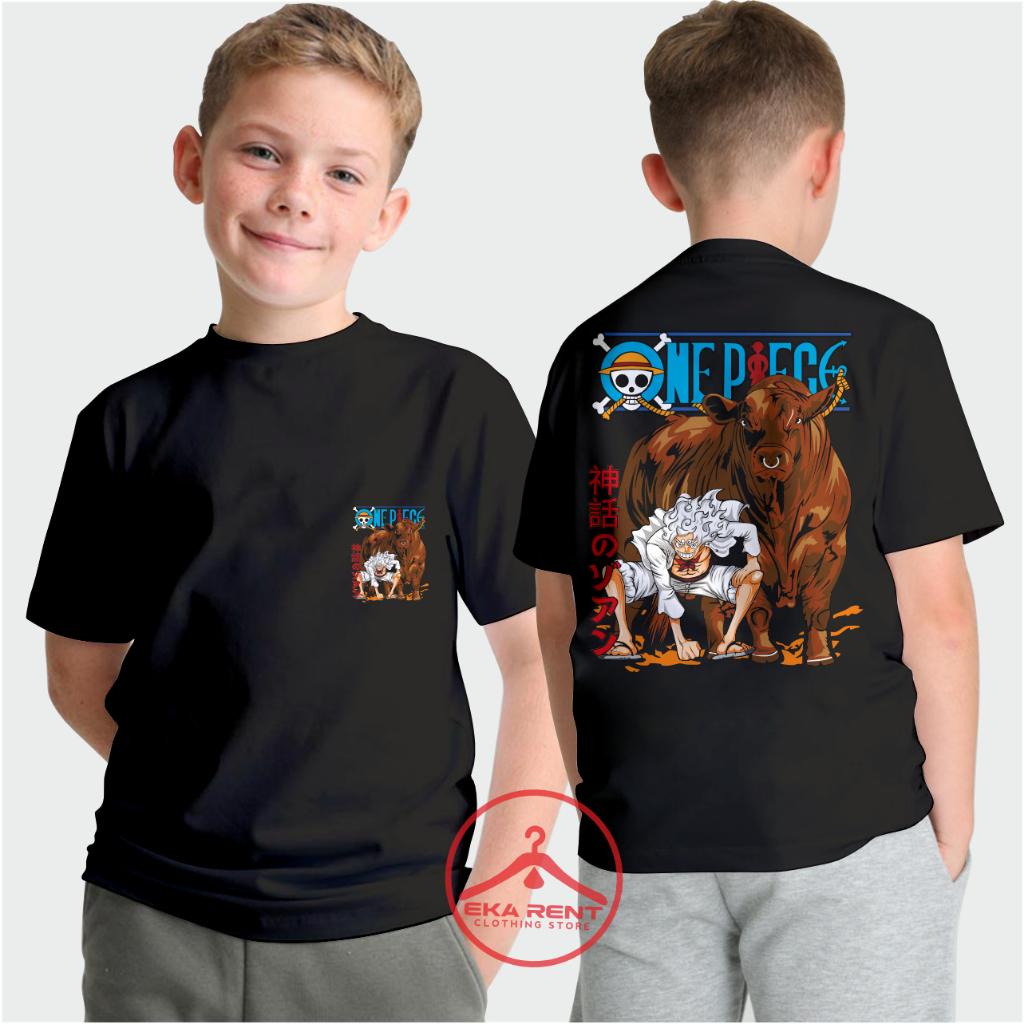 Jual Baju Kaos Gambar Sapi Anime One Piece Lengan Pendek | Shopee Indonesia