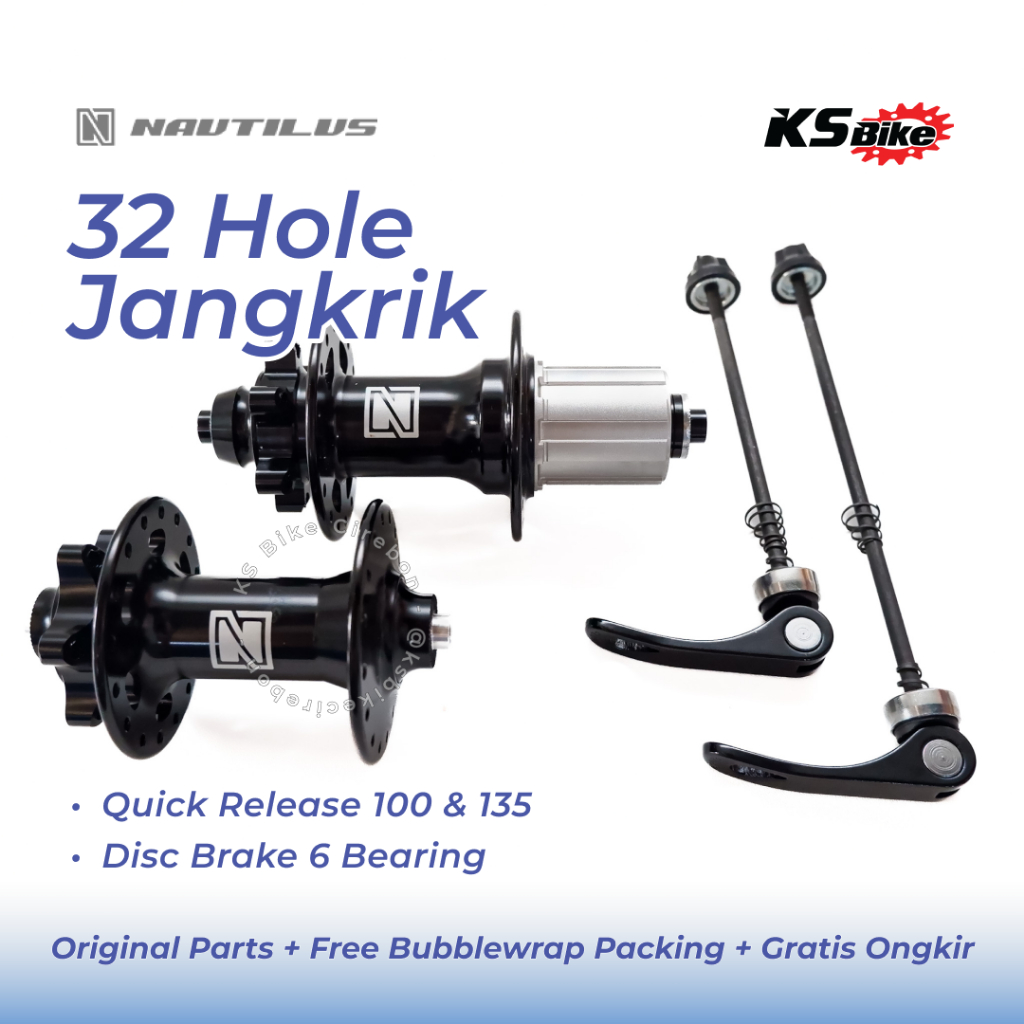 Jual Hub Sepeda Freehub Nautilus 32 Hole Sepasang Jangkrik Disc Brake 6 ...