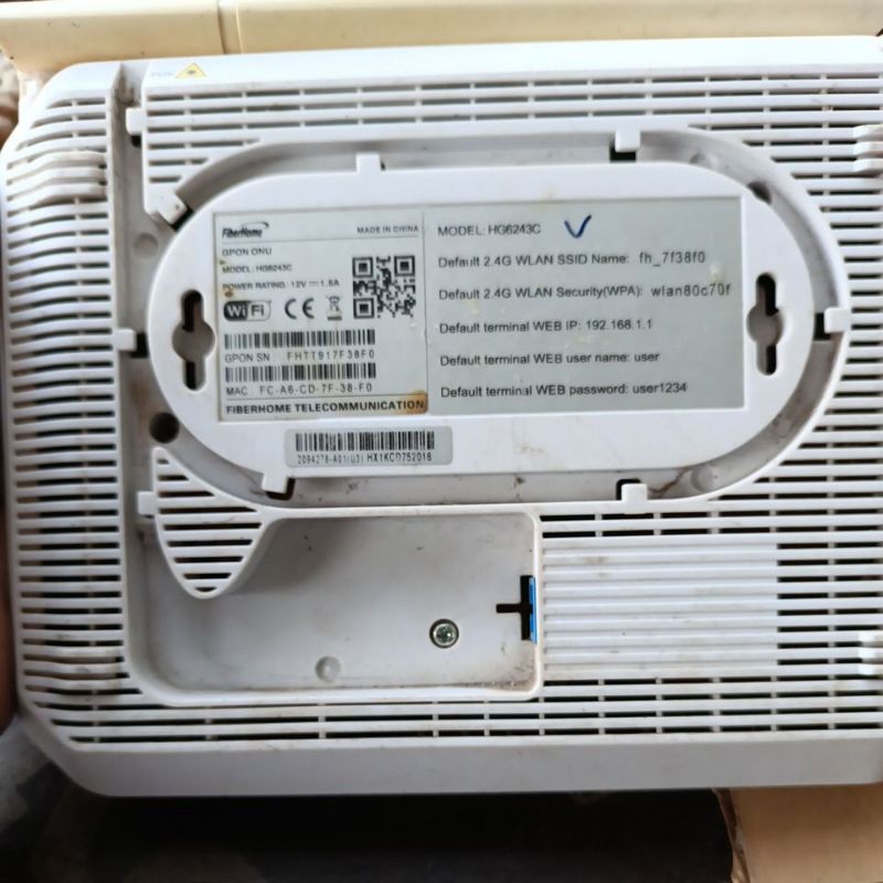 Jual router fiberhome hg6243c bekas normal | Shopee Indonesia