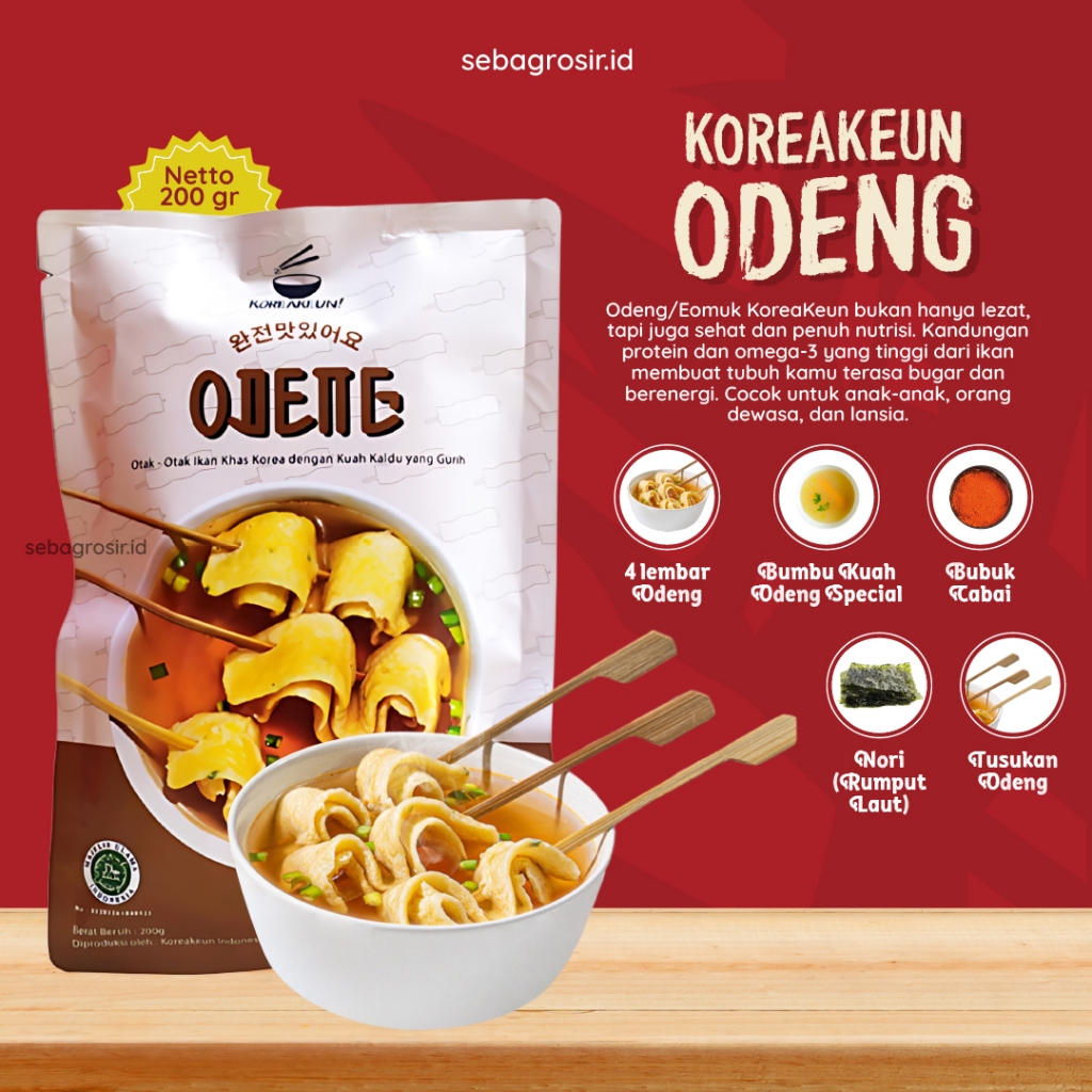 Jual Odeng Eomuk Korean Fish Cake Koreakeun Kuah Odeng Spesial 200 Gram ...