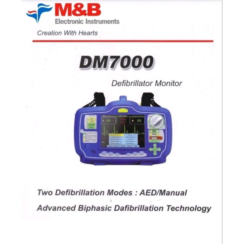 Jual DEFIBRILLATOR DM7000 M&B DC SHOCK PLUS SPO2 - DEFIBRILLATOR ...