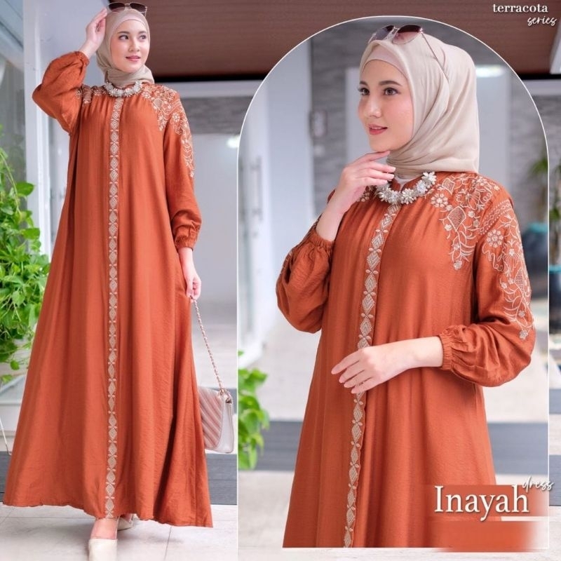 Jual COD INAYAH DRESS GAMIS KONDANGAN MEWAH ADEM DAN ELEGANT GAMIS POLO ...