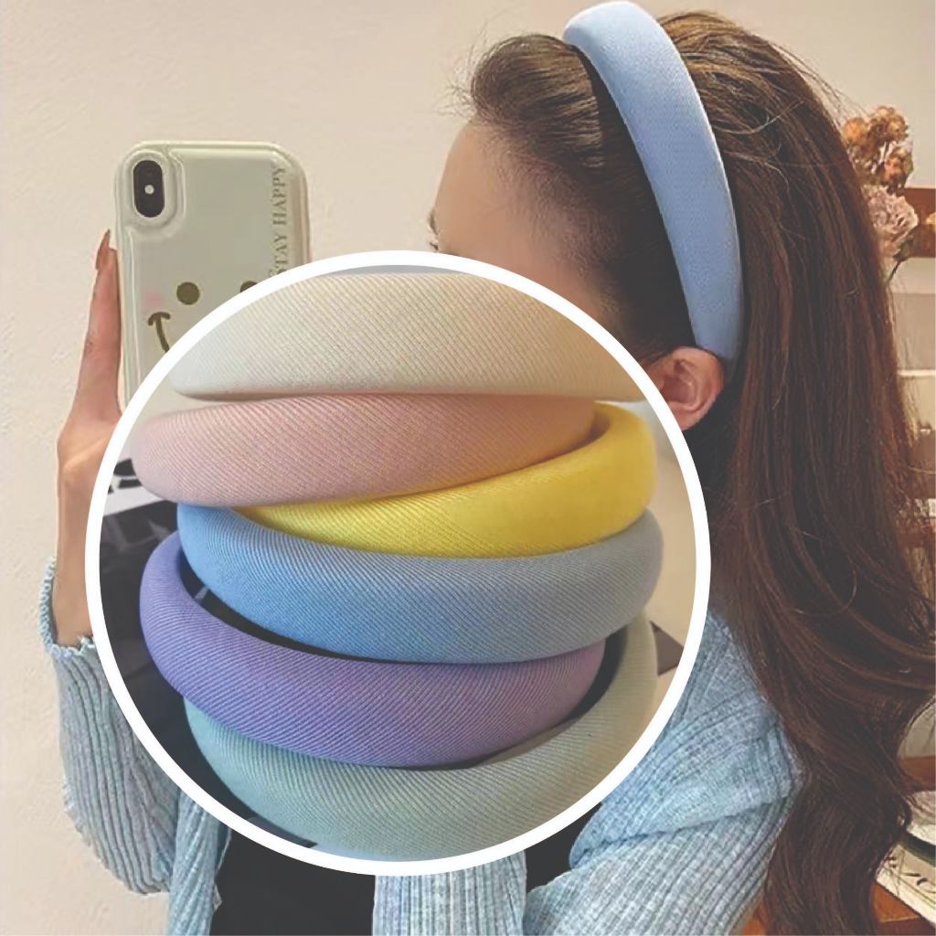 Jual Lollipop - Bando Korea Fluffy Cloudy (Pink/ Purple/ Green/ Khaki ...