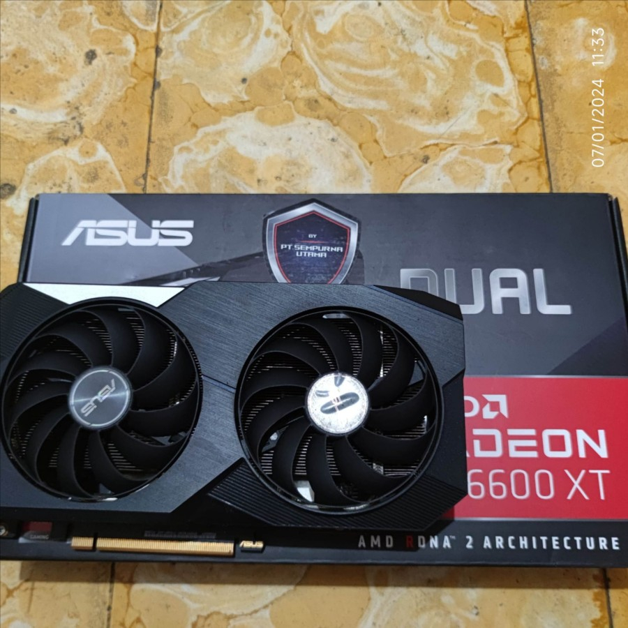 Jual ASUS DUAL RX 6600 XT OC 8GB GDDR6 6600XT 8G 128 BIT VGA AMD ...