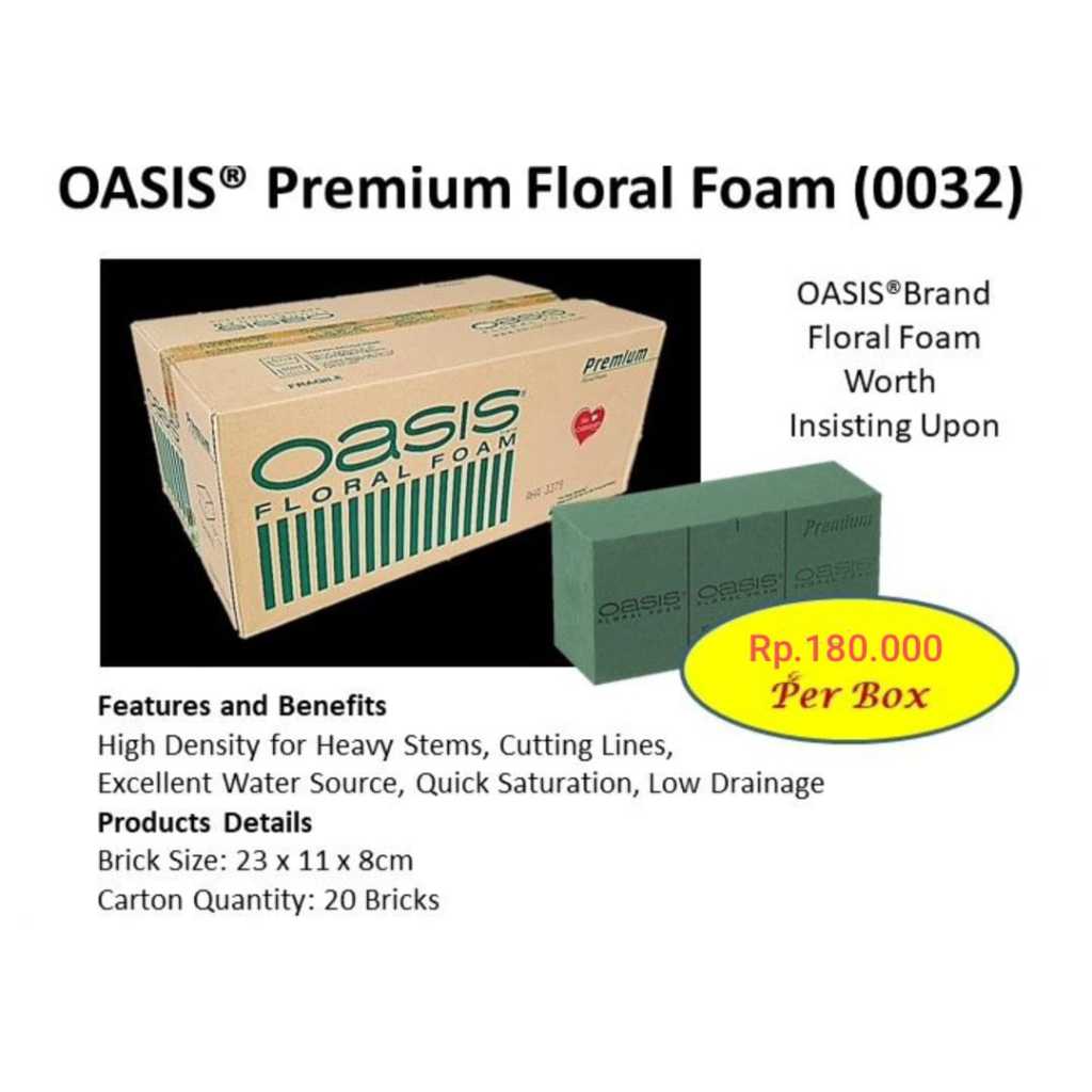 Jual Oasis Premium savana basah wasis moss 20keping barang florist ...