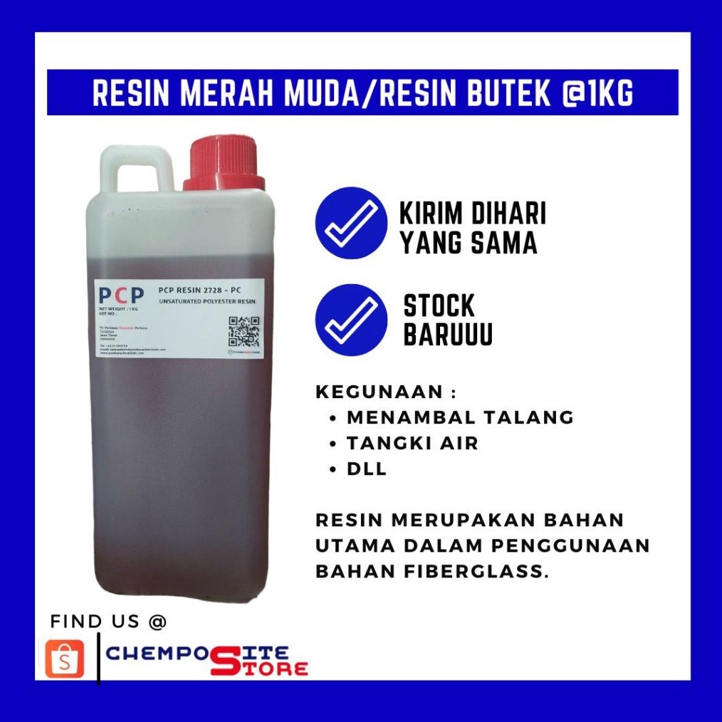 Jual KODE N89Q resin fiber kapal 1 KG resin fiberglass merah butek lem ...