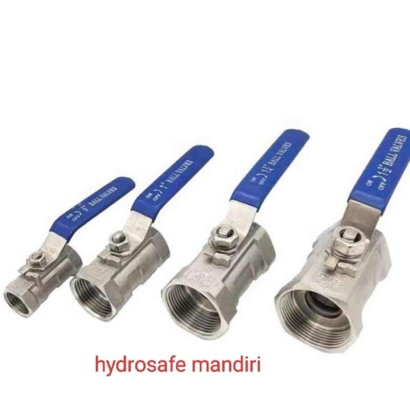 Jual Stop kran air ball valve stainless steel SANKYO type 1 pc body | Shopee Indonesia