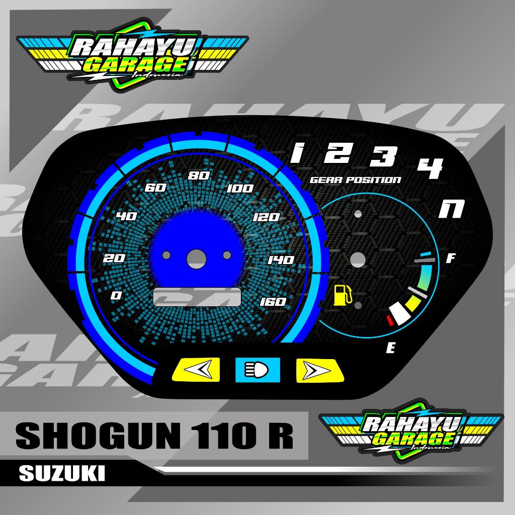 Jual papan speedometer custom suzuki shogun 110R panel spido meter ...