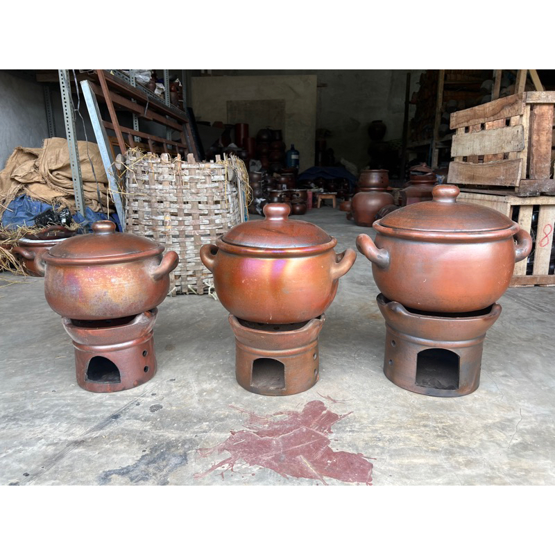 Jual PANCI SET ANGLO TUNGKU GERABAH TANAH LIAT BAYAT | Shopee Indonesia