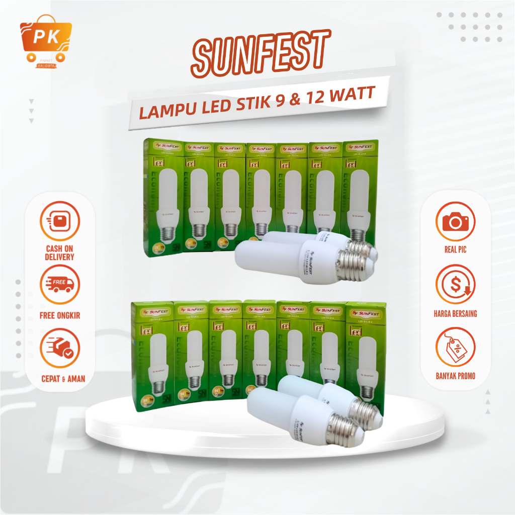 Jual Lampu Led U Stick Jari Stik 9 / 12 Watt Super Terang Hemat Energi Sni Sunfest | Shopee ...