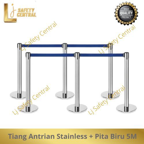 Jual Queue Line Standing Barrier Tiang Antrian Stainless Pembatas ...