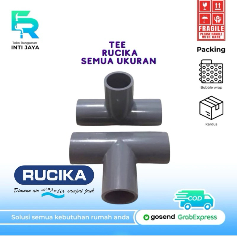 Jual Tee Rucika AW 1/2 Inch - 1 inch Sambungan Pipa | Shopee Indonesia