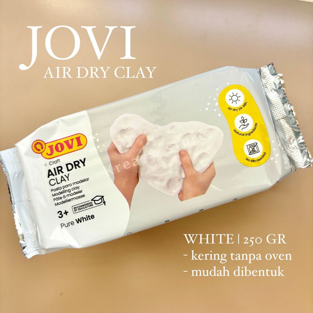 Jual Air Dry Clay JOVI 250gr WHITE - Modelling Clay White - Tanah Liat ...