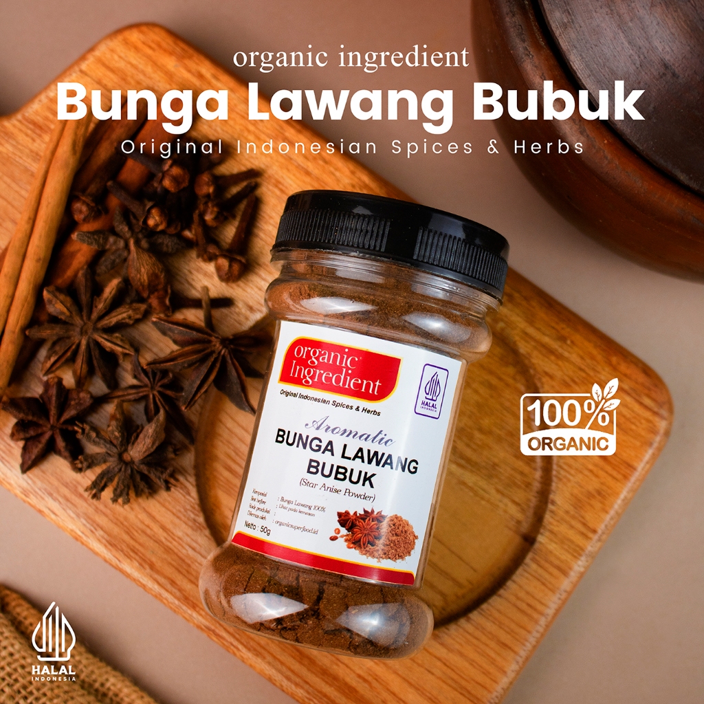Jual Organic Ingredient Pekak Bunga Lawang Bubuk Original Rempah ...