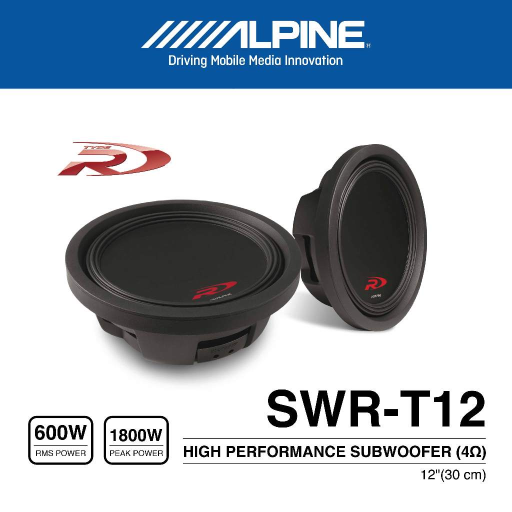 Jual ALPINE Subwoofer 12 Inch 1800W Peak High Performance Bass 600W RMS ...