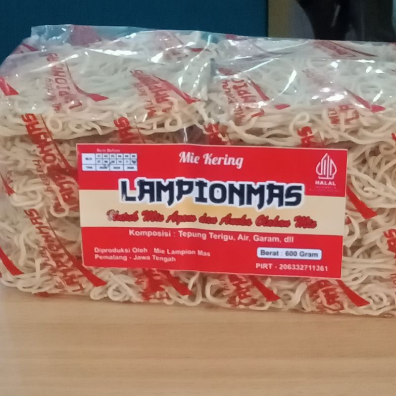 Jual mie telor mie kering Lampionmas 600 g mie jebew mie gacoan mie viral mie ayam | Shopee ...
