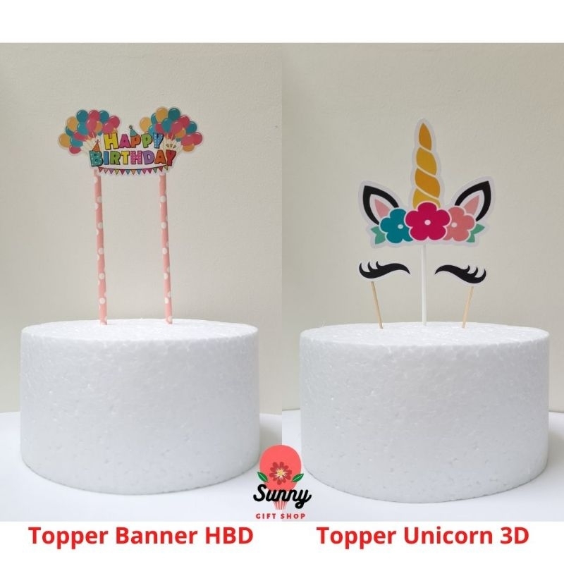 Jual Topper HBD / topper banner hbd / topper banner unicorn | Shopee ...