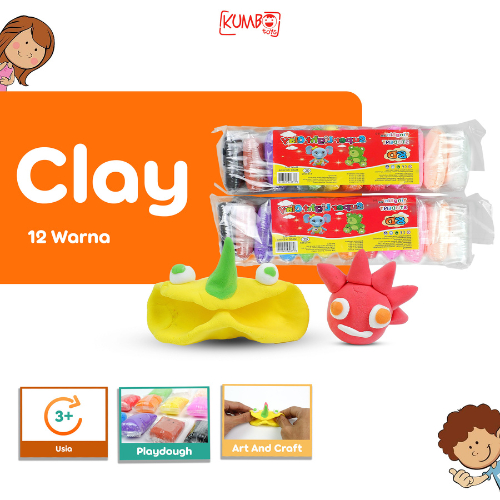Jual Mainan Edukasi Anak Clay Lilin Mainan Plastisin 12 Warna | Shopee ...