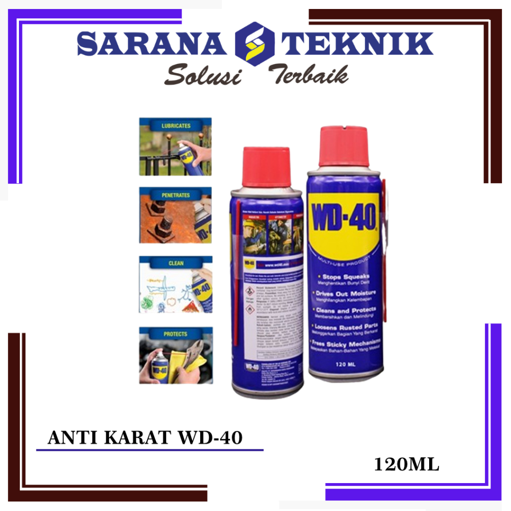 Jual WD 40 Cairan Pelumas Anti Karat Semprot 120, 191, 333, 412 ...