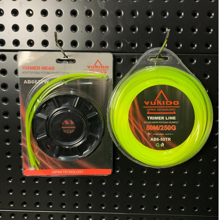 Jual Yukido Paket Trimer head dudukan senar dan Trimer line pisau senar ...
