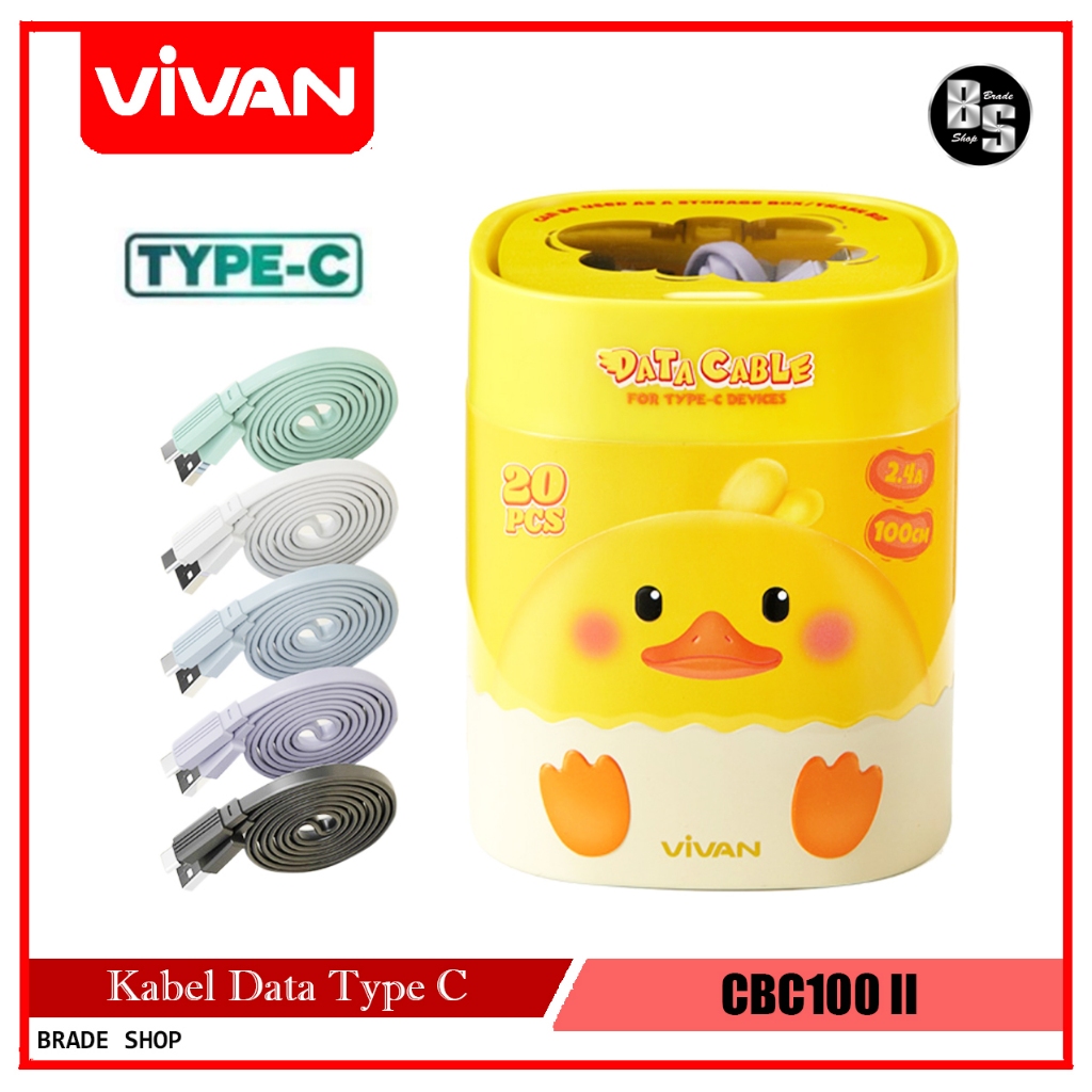 Jual Vivan Kabel Data Type C 2,4A CBC100S - CBC100 II New bebek Series ...